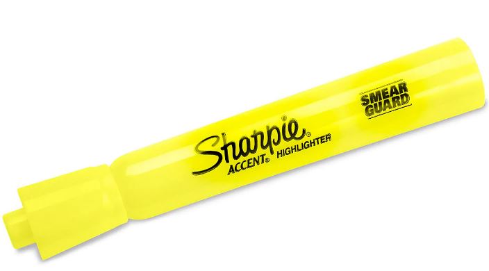 C28 Sharpie Chisel Tip Fluorescent Yellow Highlighter – Iris Jewelry ...